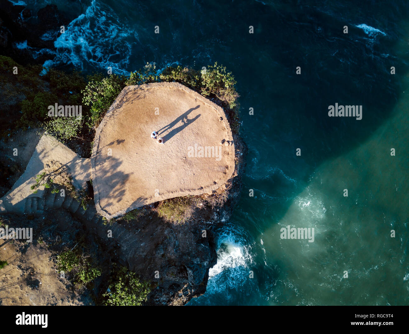 Indonesia, Bali, Aerial view of viewpoint at Balangan beach Stock Photo ...