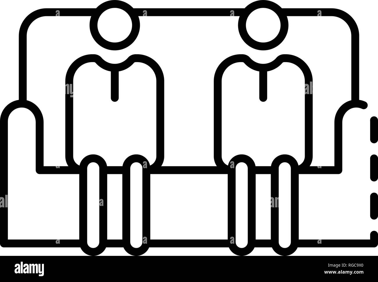 People in sofa icon, outline style Stock Vector Image & Art - Alamy