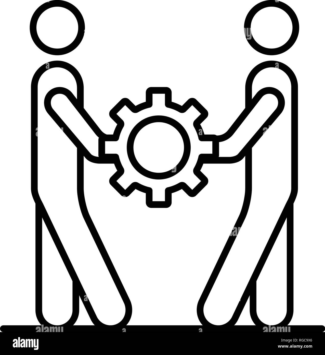 People cohesion icon, outline style Stock Vector Image & Art - Alamy