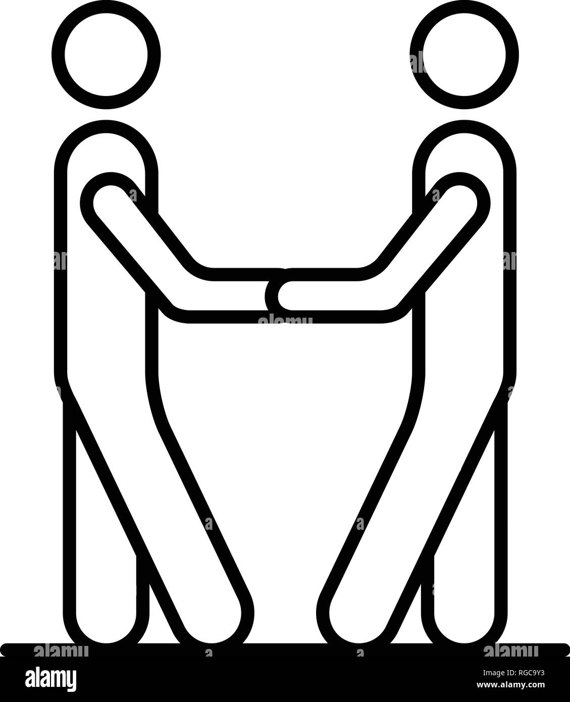 Work relationship icon, outline style Stock Vector Image & Art - Alamy