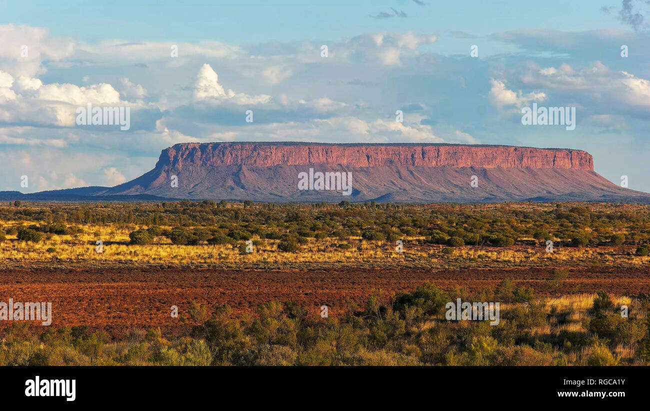 close up of mount conner in australia's northern territory at sunset ...