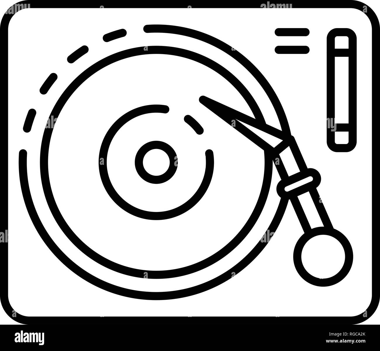 Vinyl play desk icon, outline style Stock Vector Image & Art - Alamy