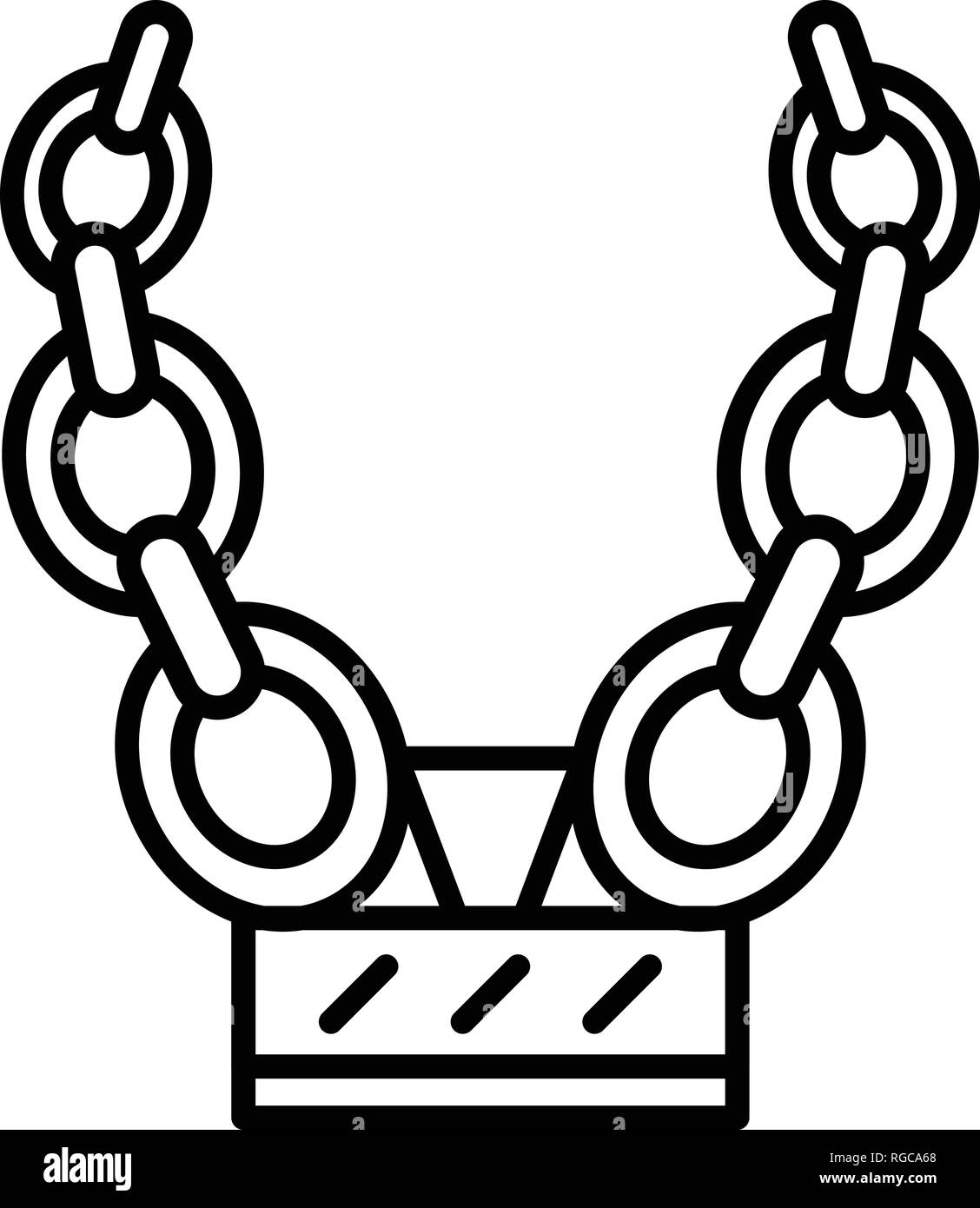 Rap gold chain icon, outline style Stock Vector Image & Art - Alamy