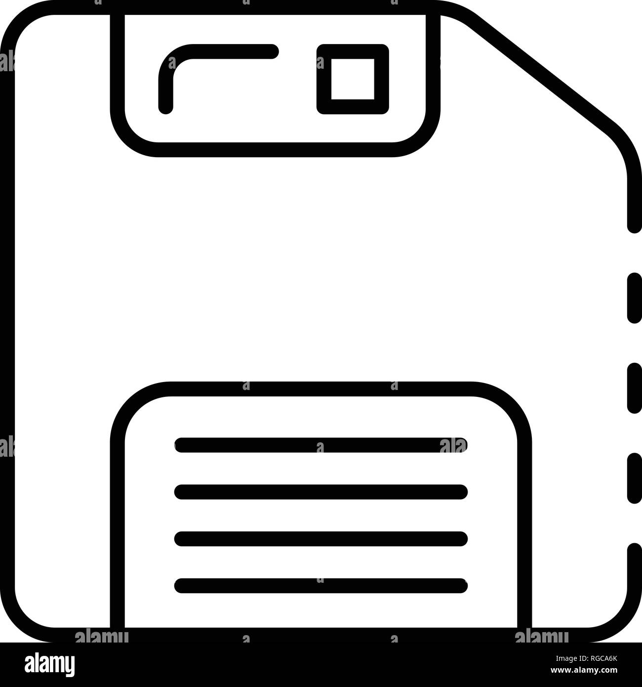 Floppy disk icon, outline style Stock Vector Image & Art - Alamy
