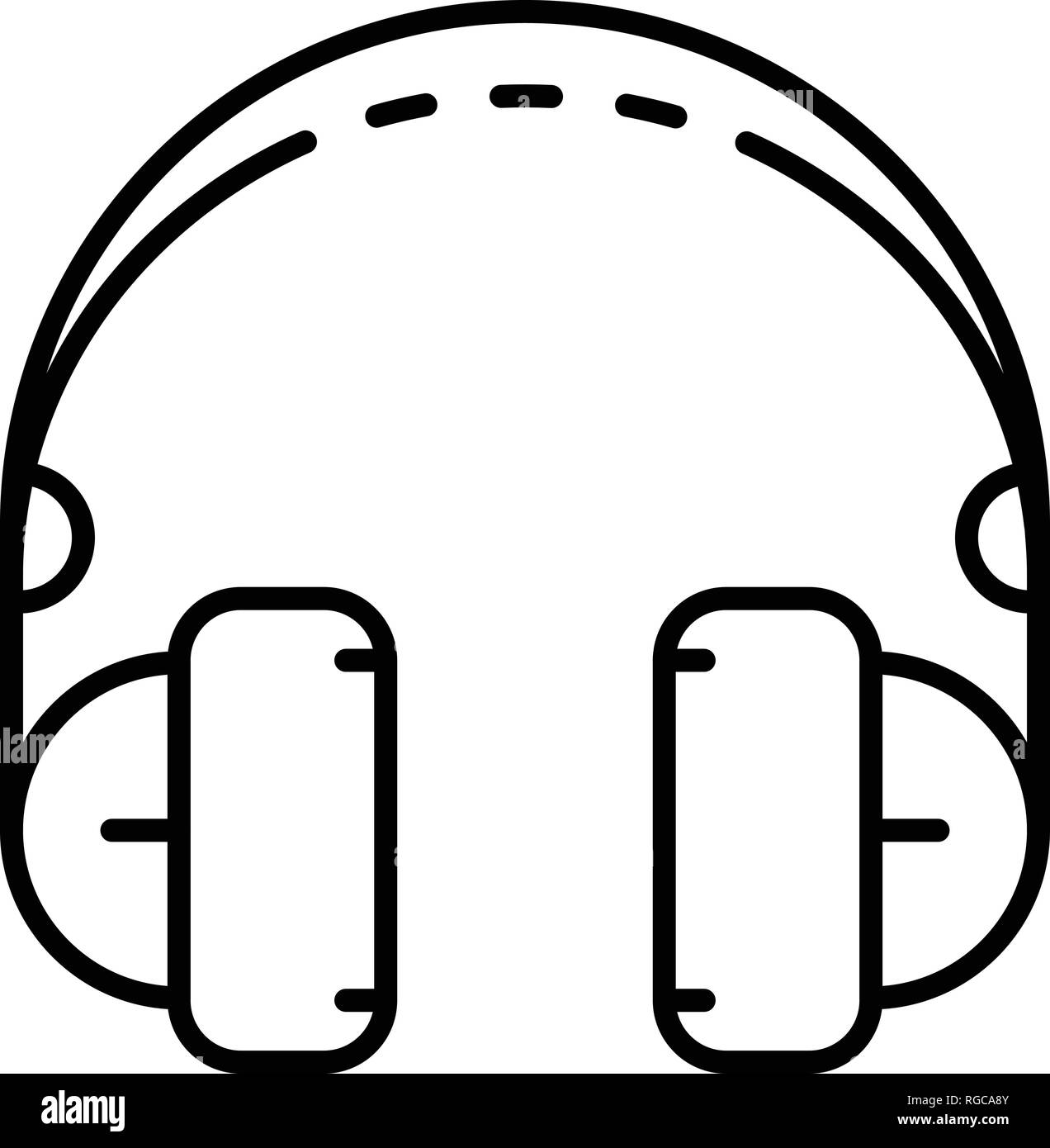 Headphones icon, outline style Stock Vector Image & Art - Alamy