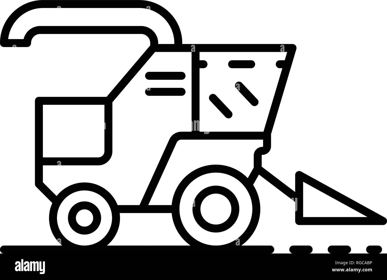 Combine harvester icon, outline style Stock Vector Image & Art - Alamy