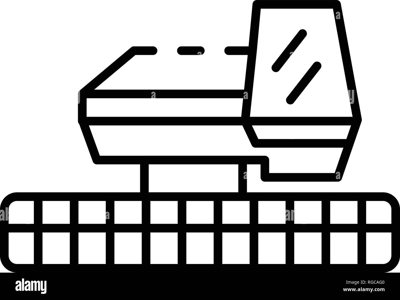 Front combine harvester icon, outline style Stock Vector Image & Art - Alamy