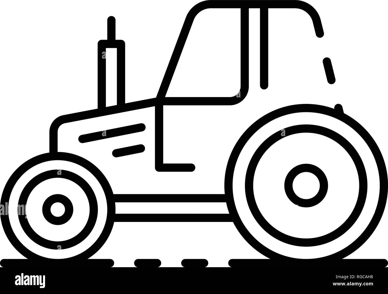 Village tractor icon, outline style Stock Vector Image & Art - Alamy