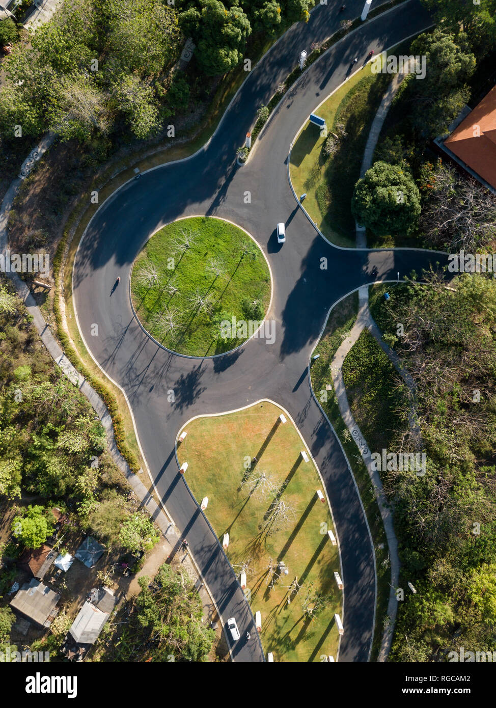 Indonesia, Bali, Aerial view of traffic circle Stock Photo - Alamy