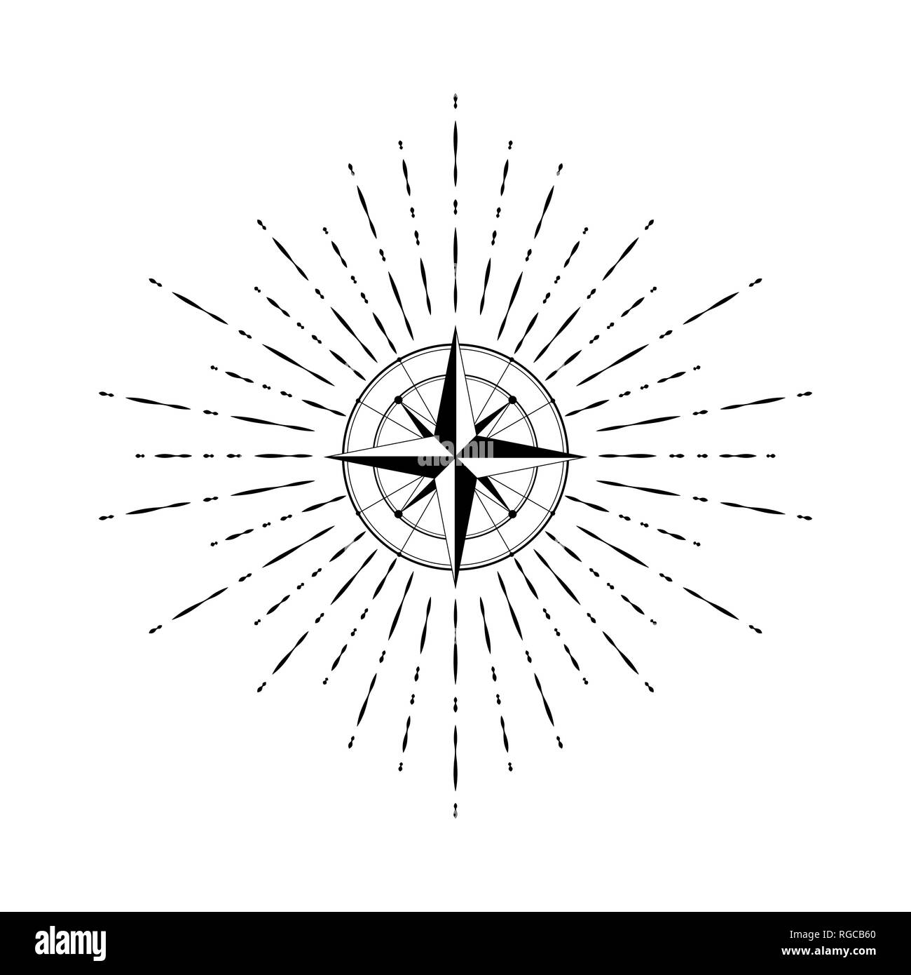 Compass Rose Silhouette