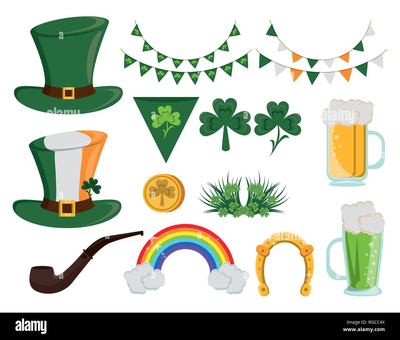 Saint patricks day icons Stock Vector Image & Art - Alamy