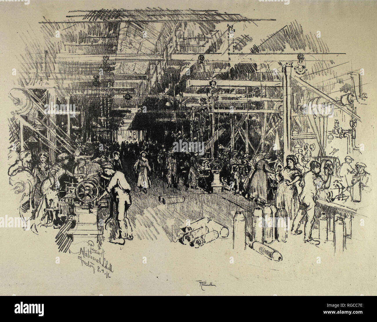 The Shell Factory. Dated: 1916. Medium: lithograph. Museum: National ...