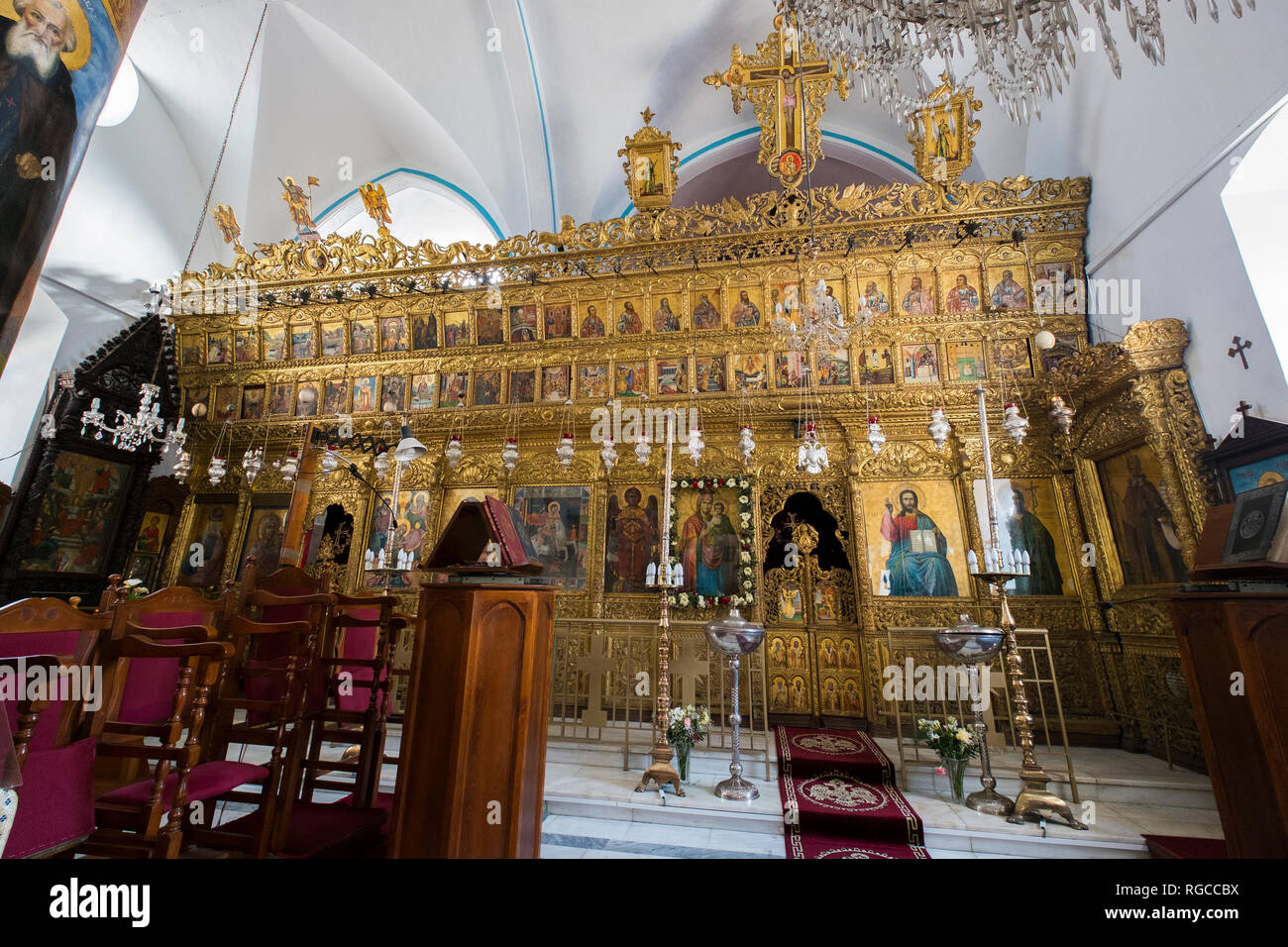 Amazing Greek alter inside the Church of St. Sava in Nicosia, Cyprus ...