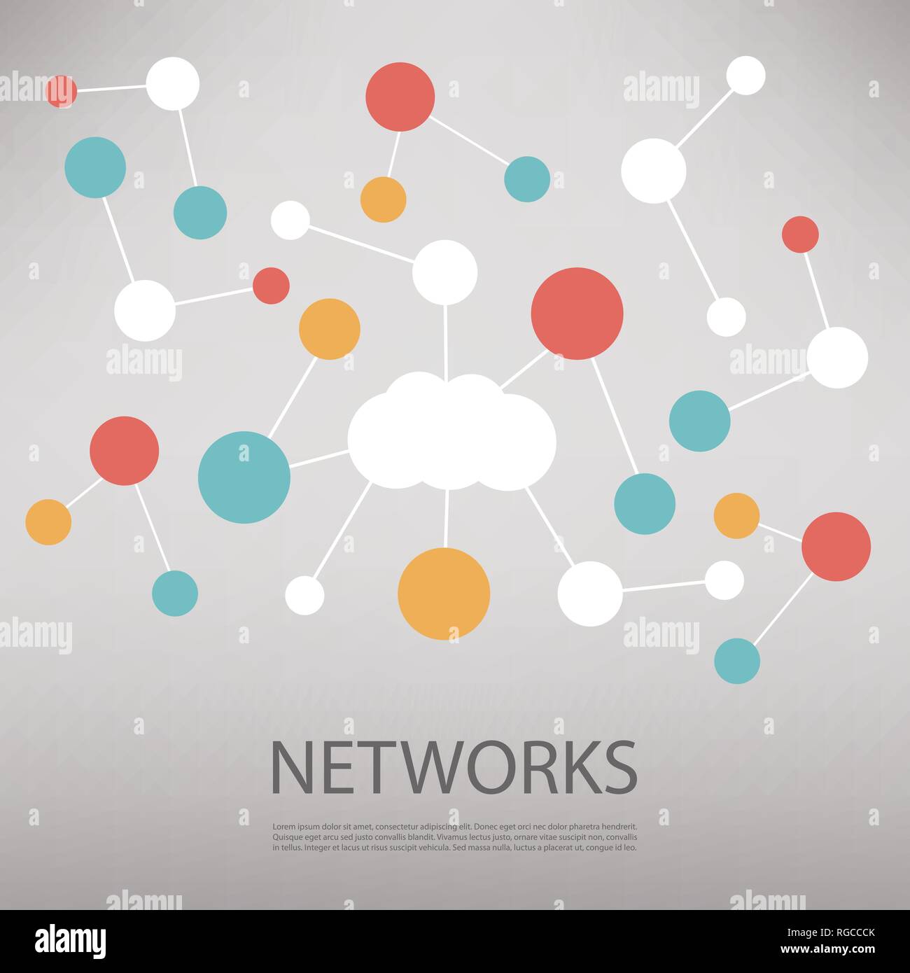 Abstract Cloud Computing and Global Network Connections, IT or ...