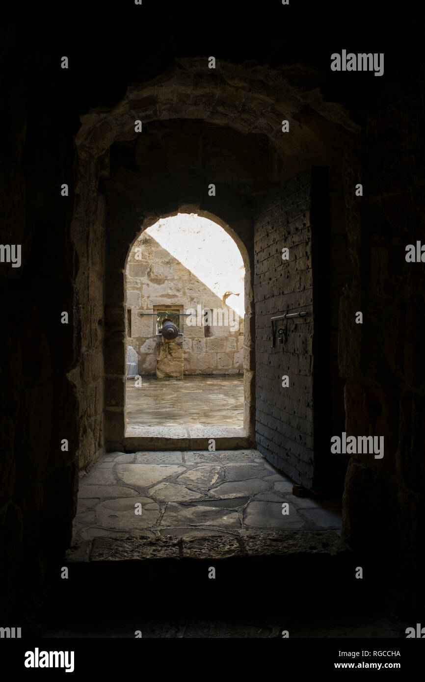 Interior doorway and canon at Limassol Castle in Cyprus Stock Photo - Alamy
