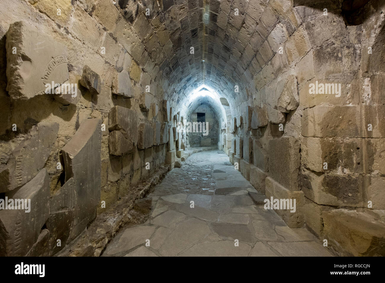 Interior corridor at Limassol Castle in Cyprus Stock Photo - Alamy
