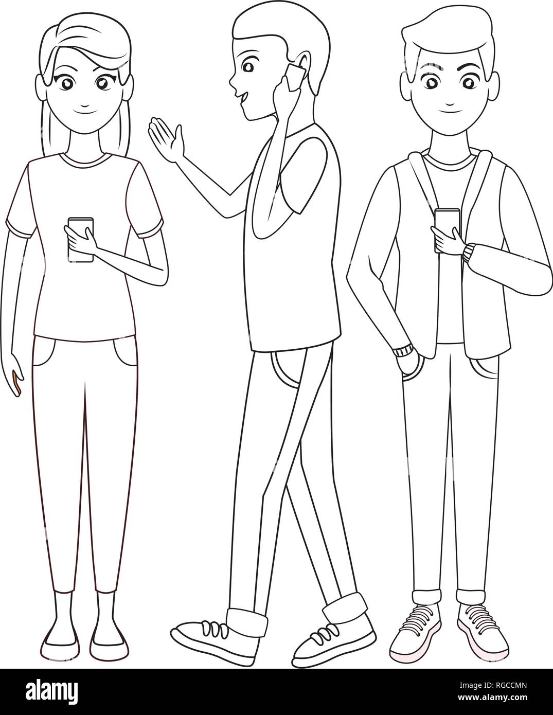 group of friends cartoon Stock Vector Image & Art - Alamy