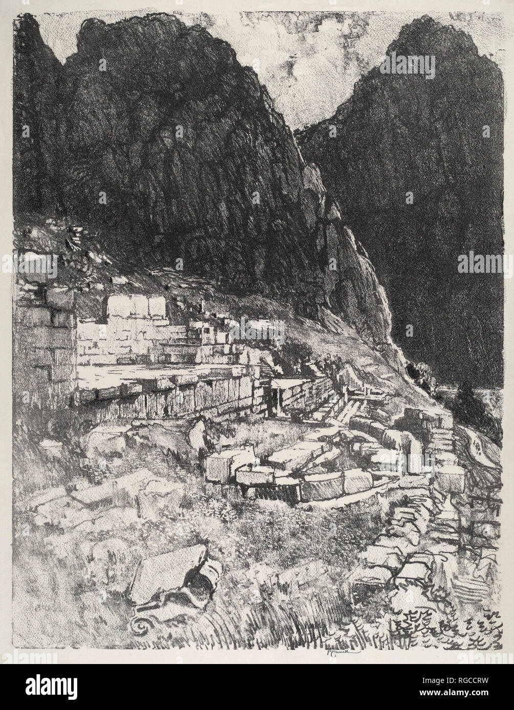 Seats of the Mighty, Delphi. Dated: 1913. Medium: lithograph. Museum ...