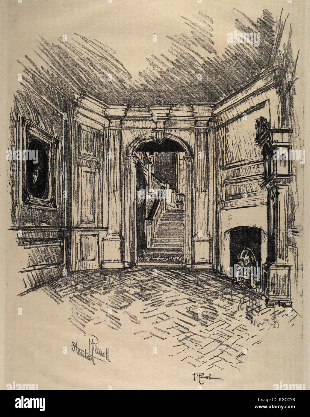 The Hall, Stenton. Dated: 1912. Medium: lithograph. Museum: National ...