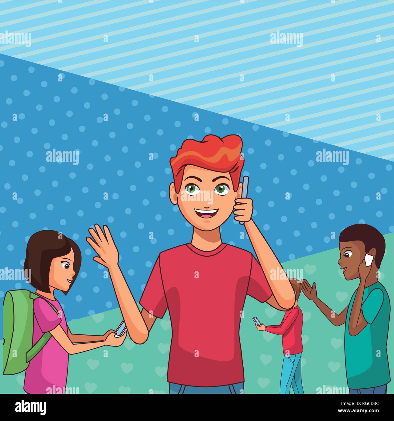 group of friends cartoon Stock Vector Image & Art - Alamy