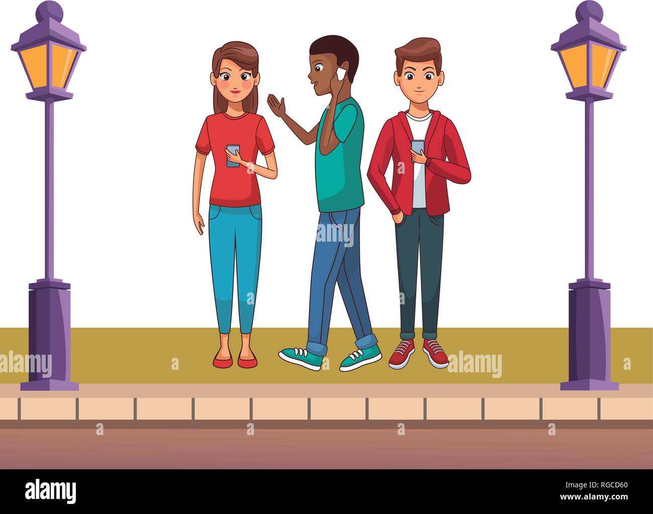 group of friends cartoon Stock Vector Image & Art - Alamy