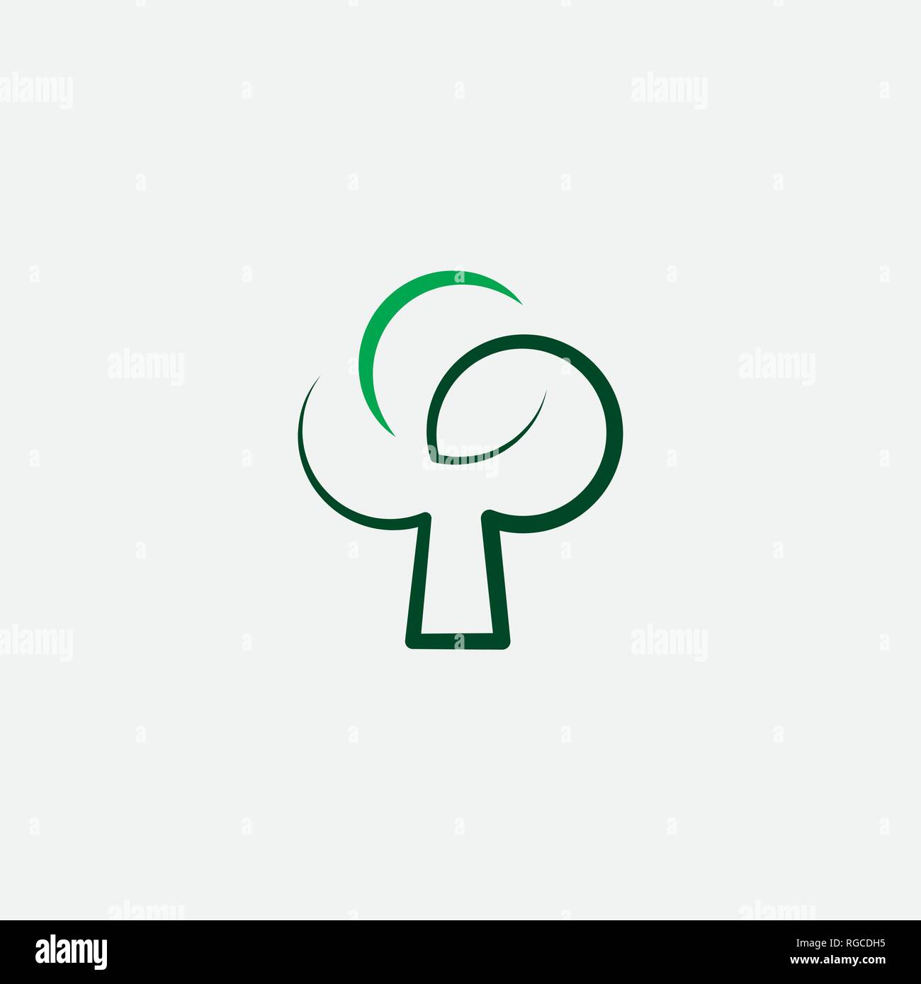 Green tree vector hi-res stock photography and images - Alamy