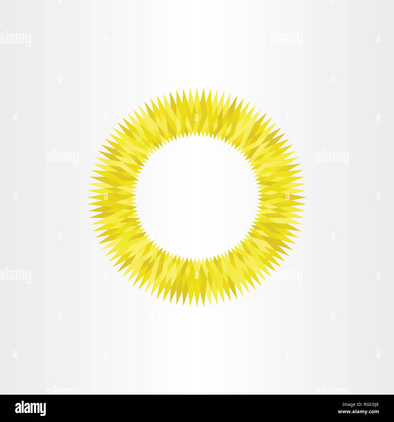 sun icon abstract yellow circle background vector Stock Vector Image ...