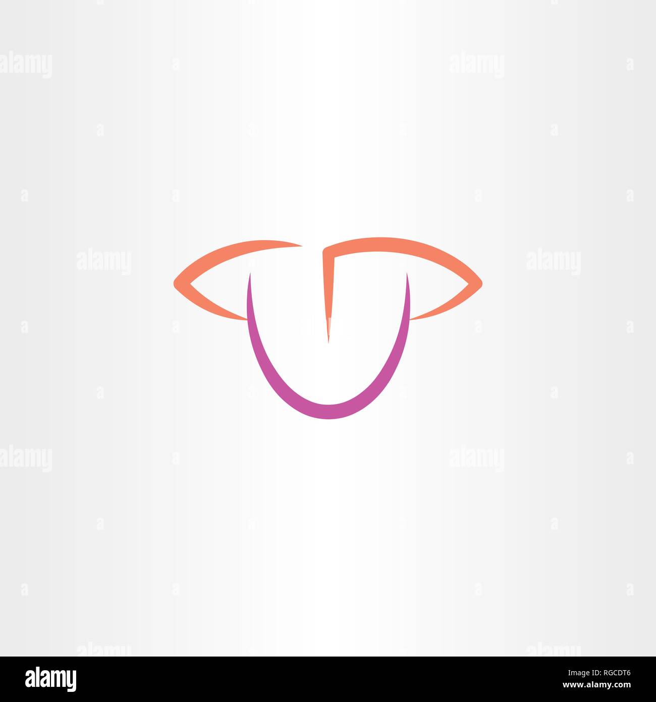 tongue and mouth logo icon symbol design element Stock Vector Image ...