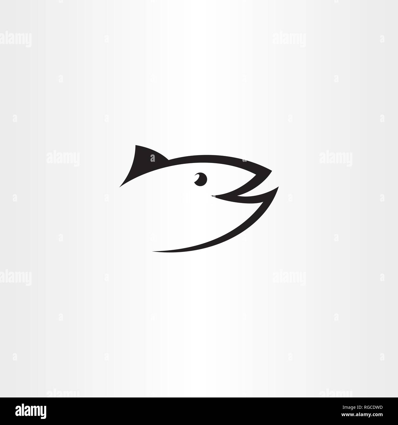 tuna fish logo symbol black icon vector design Stock Vector Image & Art ...