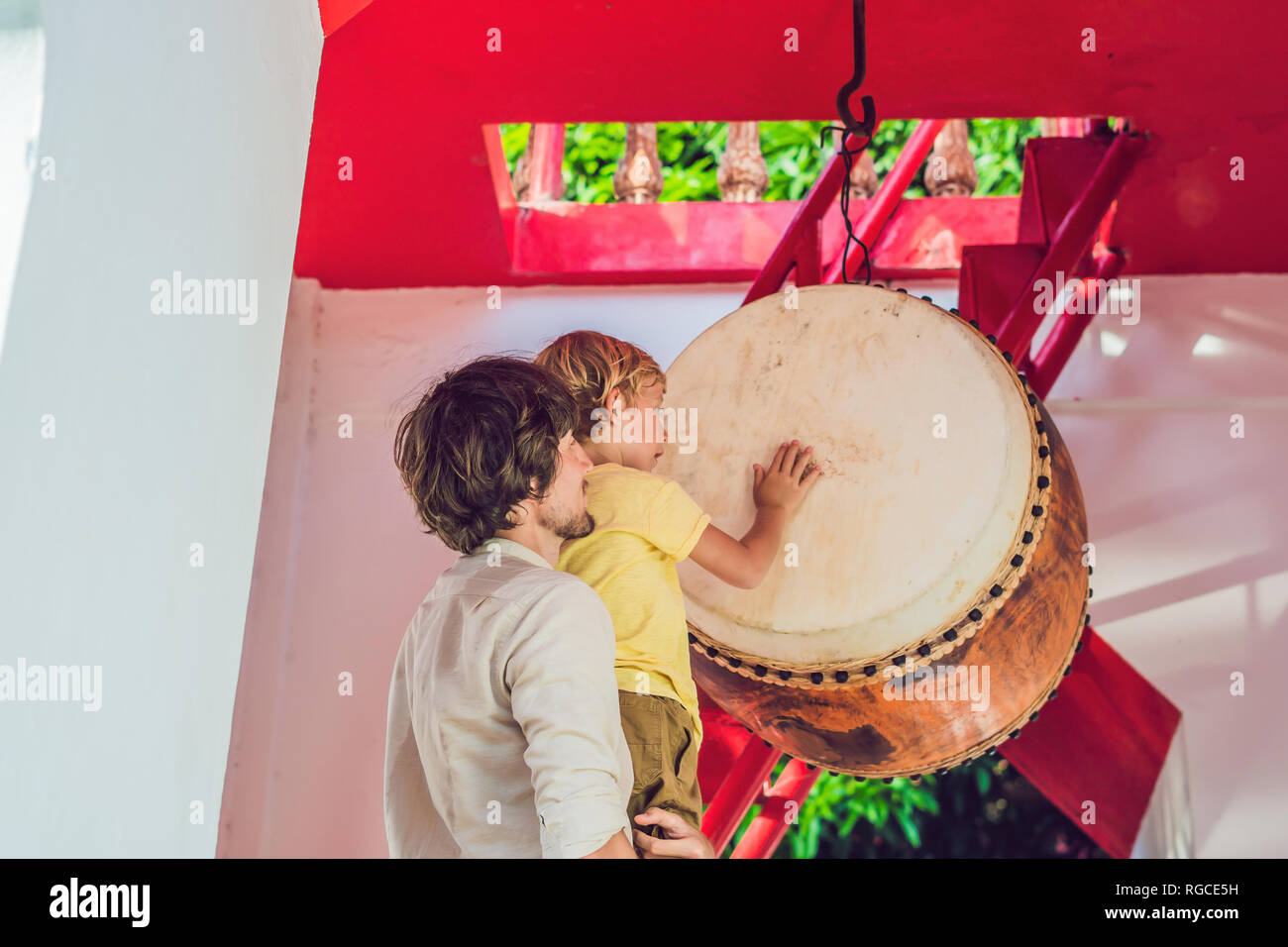 Thailand father praying son hi-res stock photography and images - Alamy