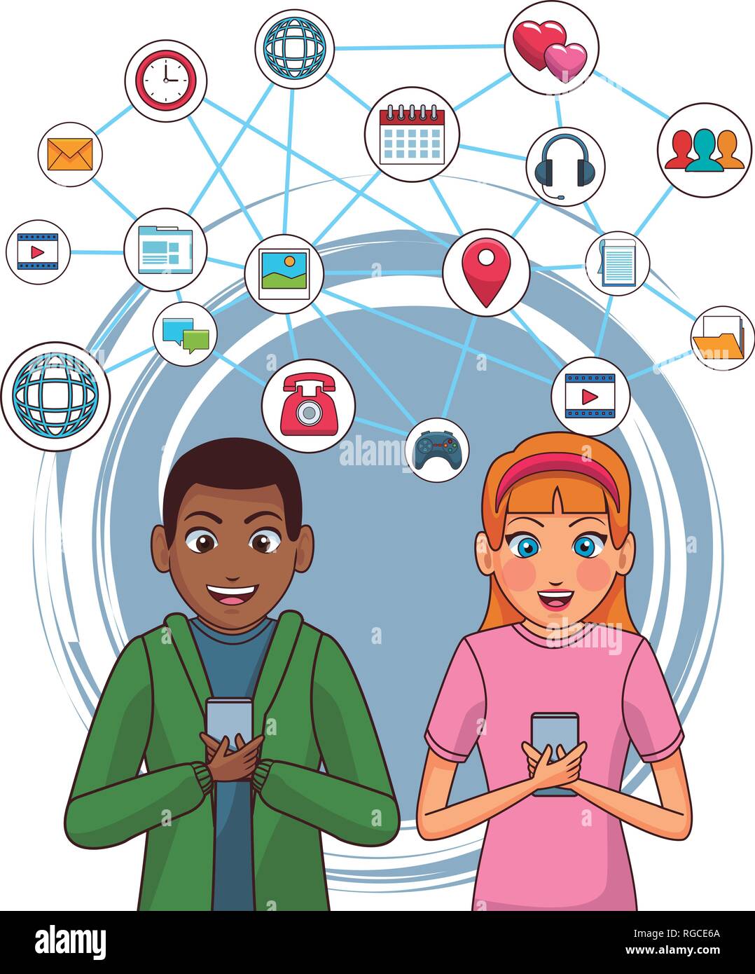 Couple clock Stock Vector Images - Alamy