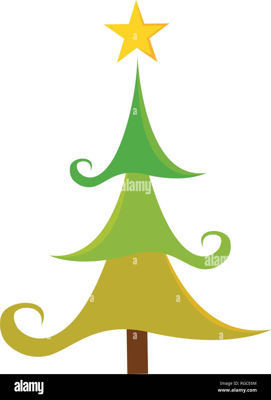 Cute Christmas Tree Stock Vector Image & Art - Alamy