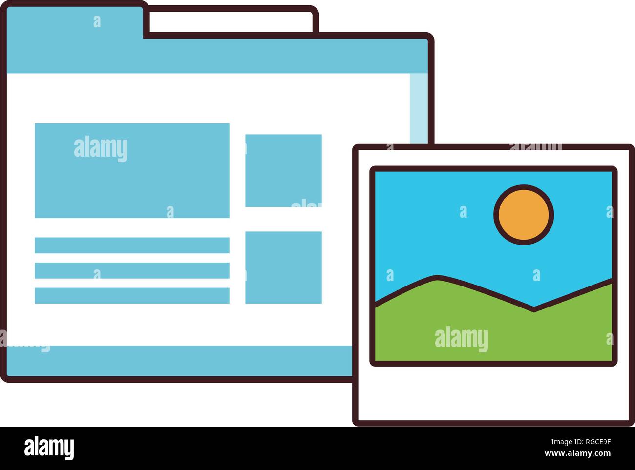 documents folder cartoon Stock Vector Image & Art - Alamy