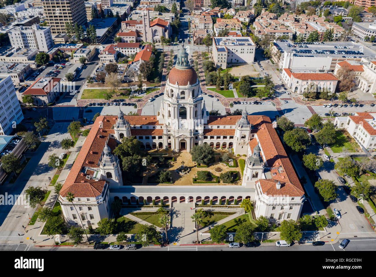 Los angeles bird eye view hi-res stock photography and images - Alamy
