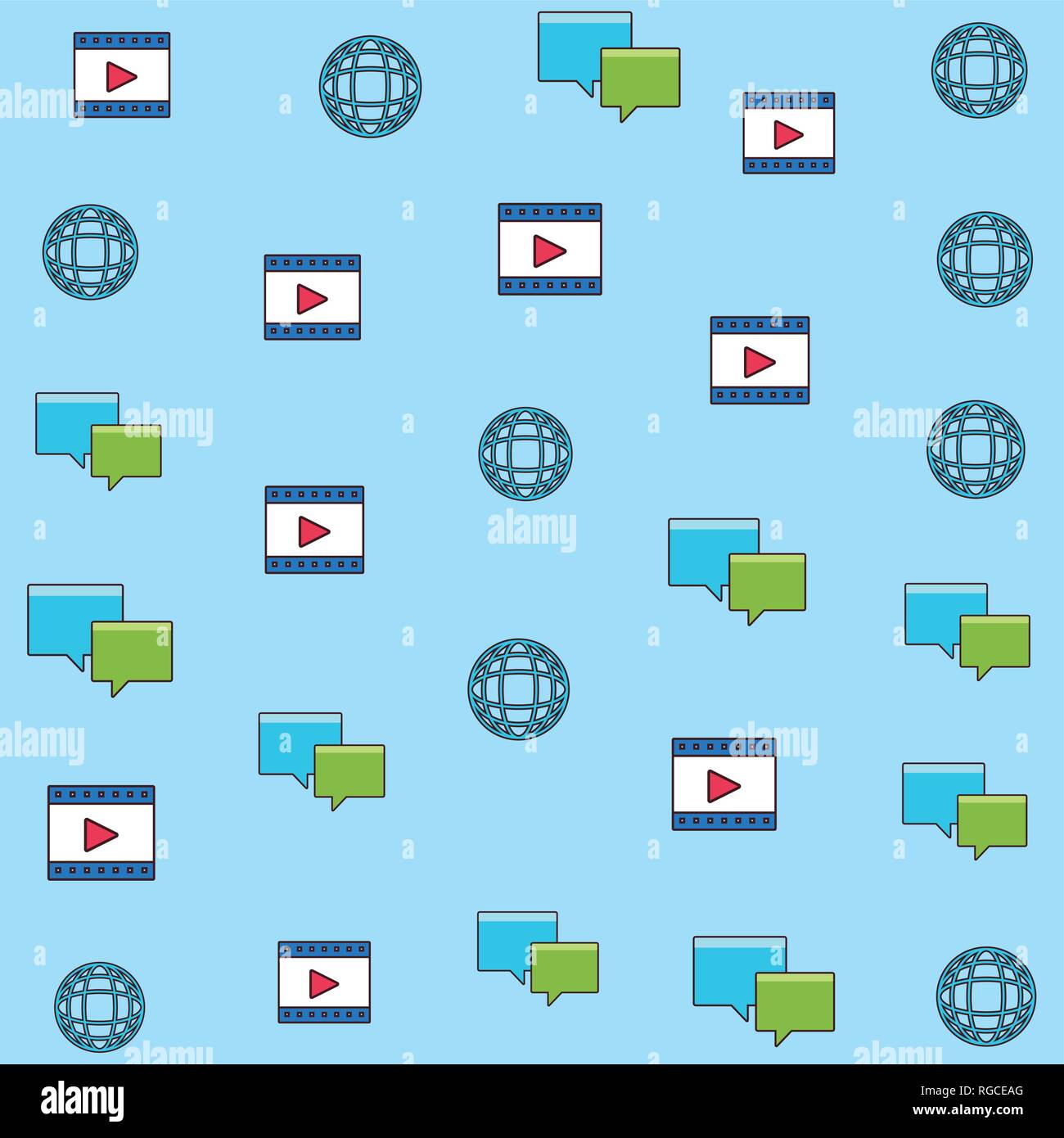 technology web background cartoon Stock Vector Image & Art - Alamy