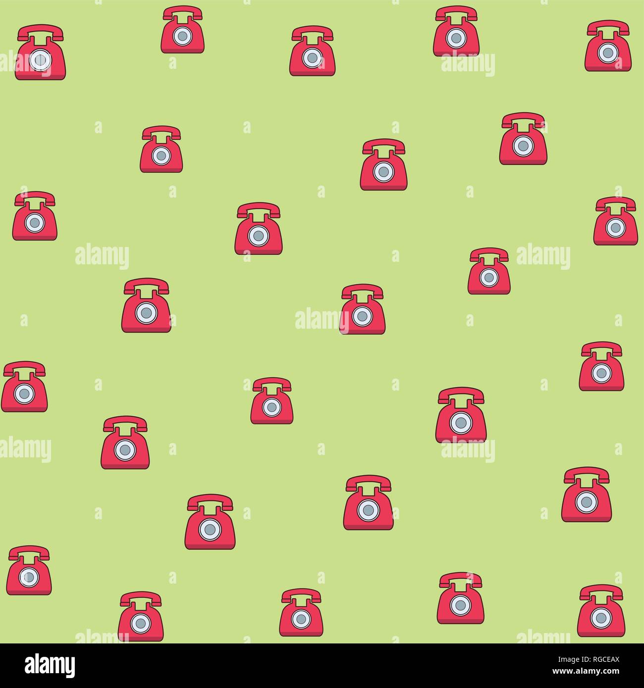 classic telephone background cartoon Stock Vector Image & Art - Alamy