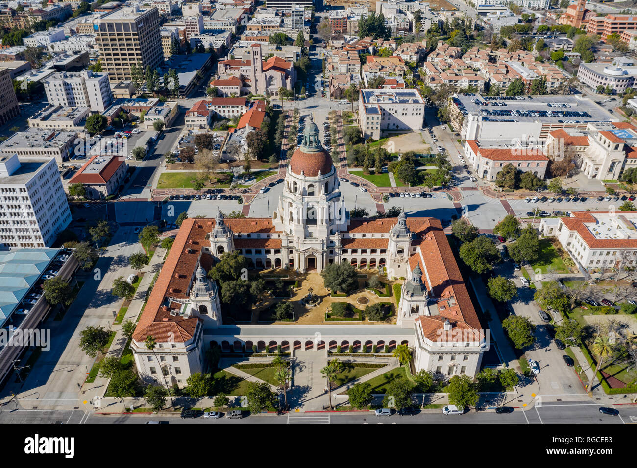 Los angeles bird eye view hi-res stock photography and images - Alamy