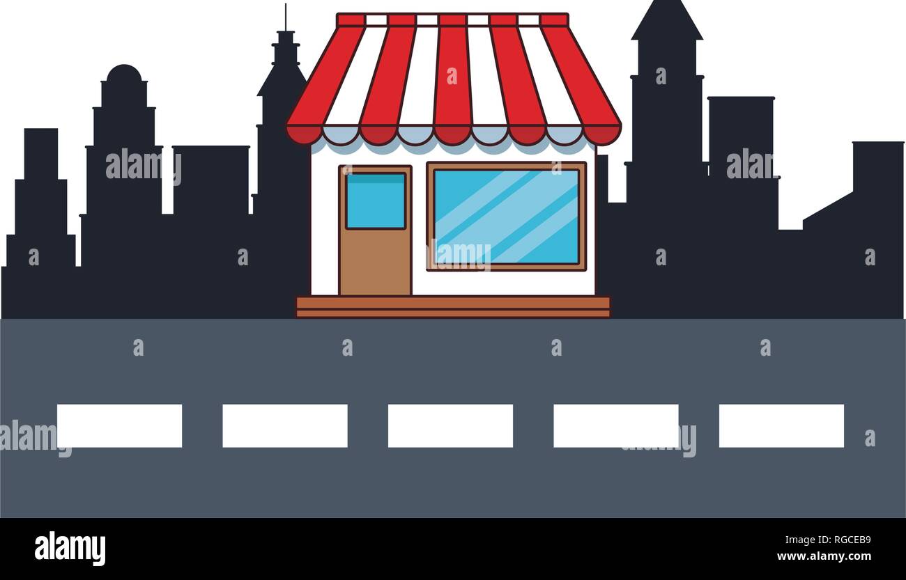 shopping store cartoon Stock Vector Image & Art - Alamy