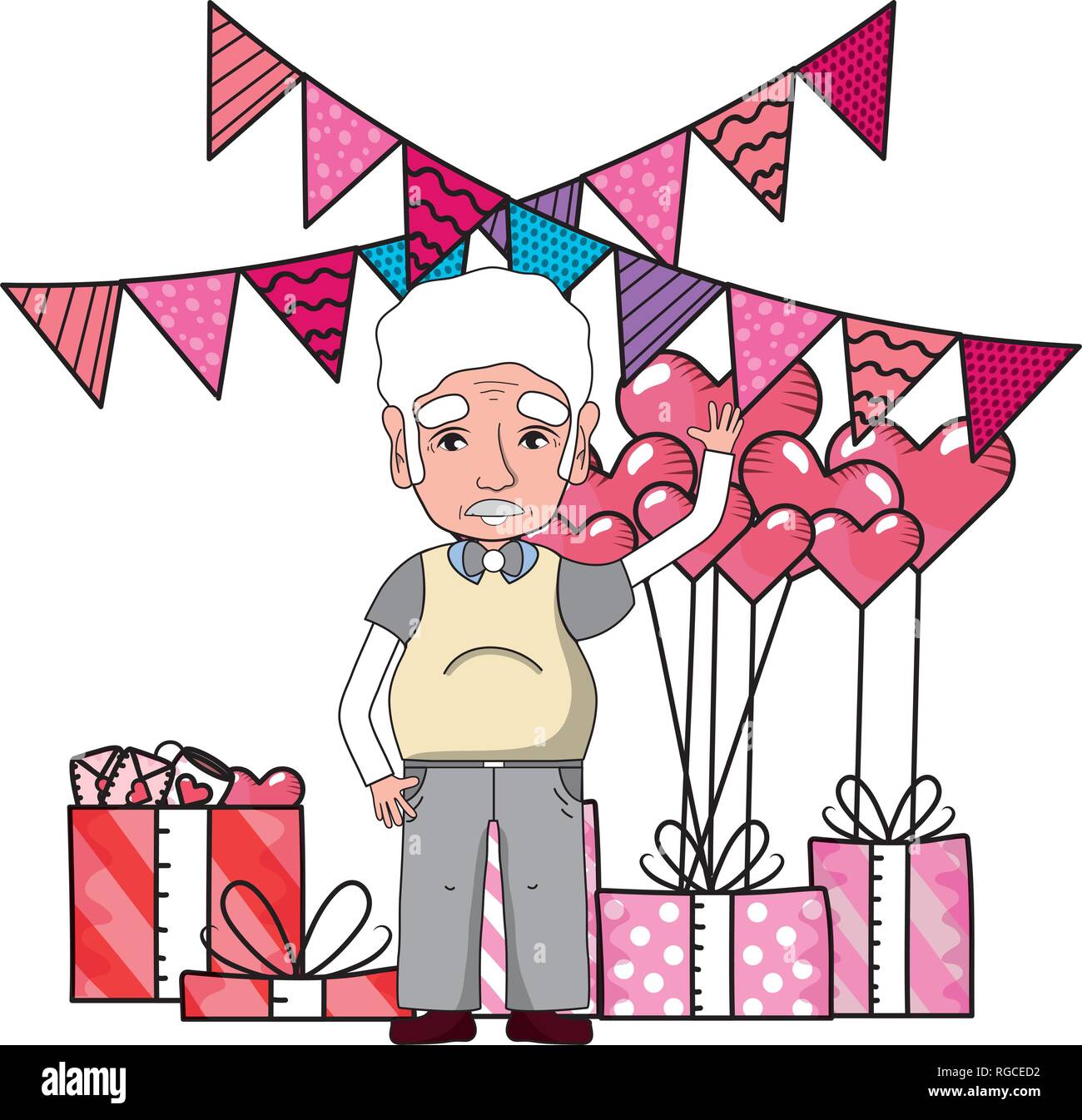 cute grandfather cartoon Stock Vector Image & Art - Alamy