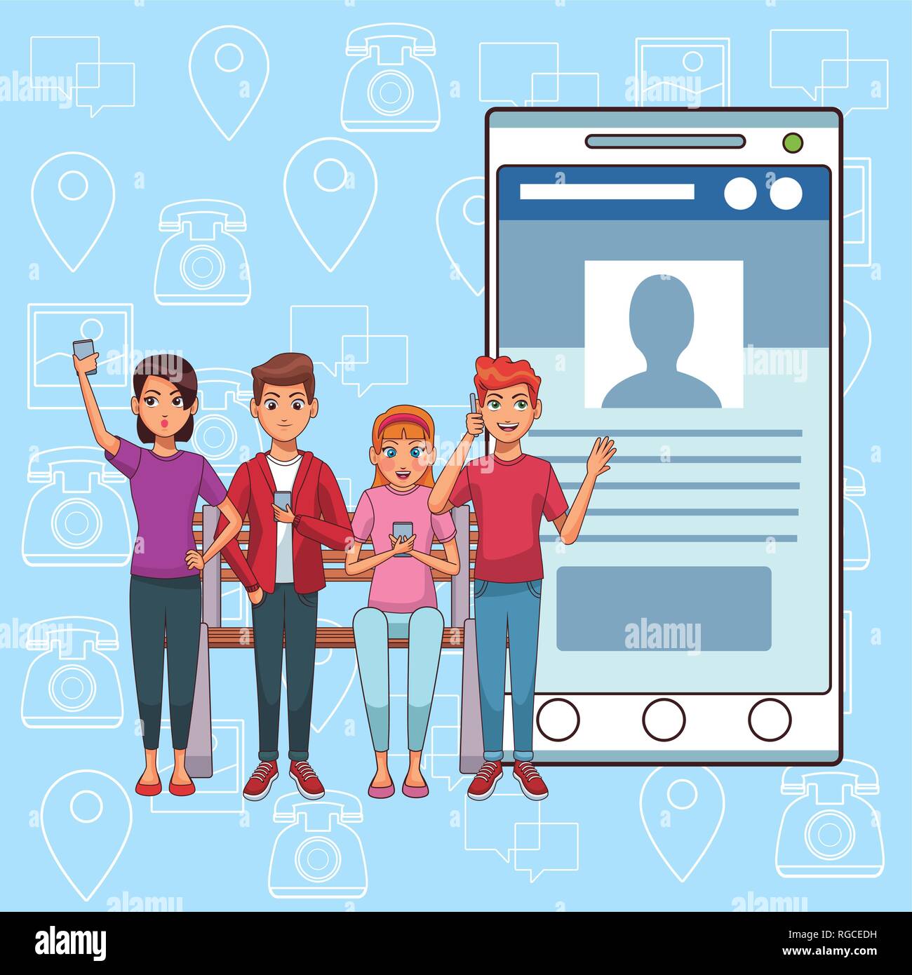 group of friends cartoon Stock Vector Image & Art - Alamy