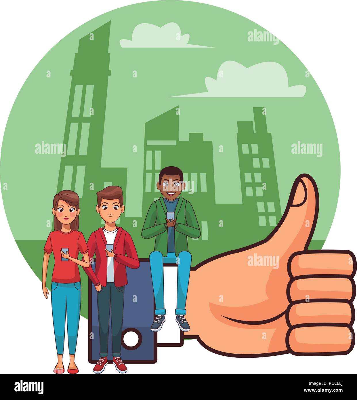 group of friends cartoon Stock Vector Image & Art - Alamy