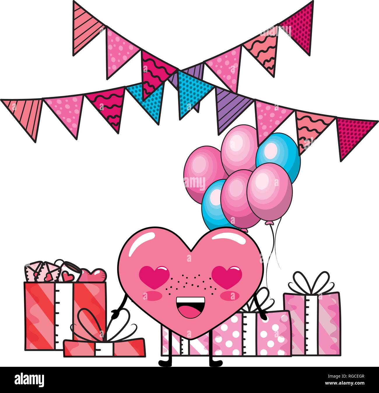 love heart cartoon Stock Vector Image & Art - Alamy