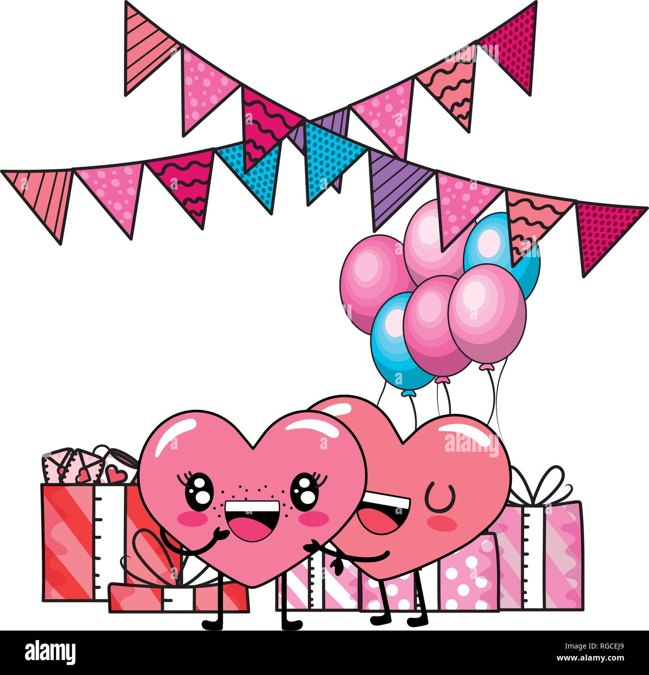 love heart couple cartoon Stock Vector Image & Art - Alamy