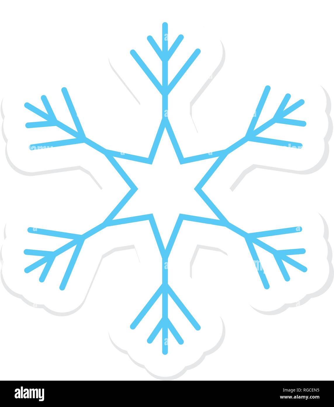 Cute snowflake sticker Stock Vector Image & Art - Alamy