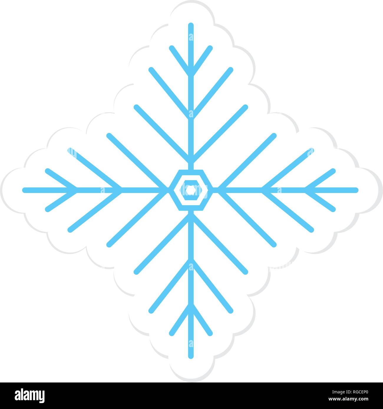 Cute snowflake sticker Stock Vector Image & Art - Alamy