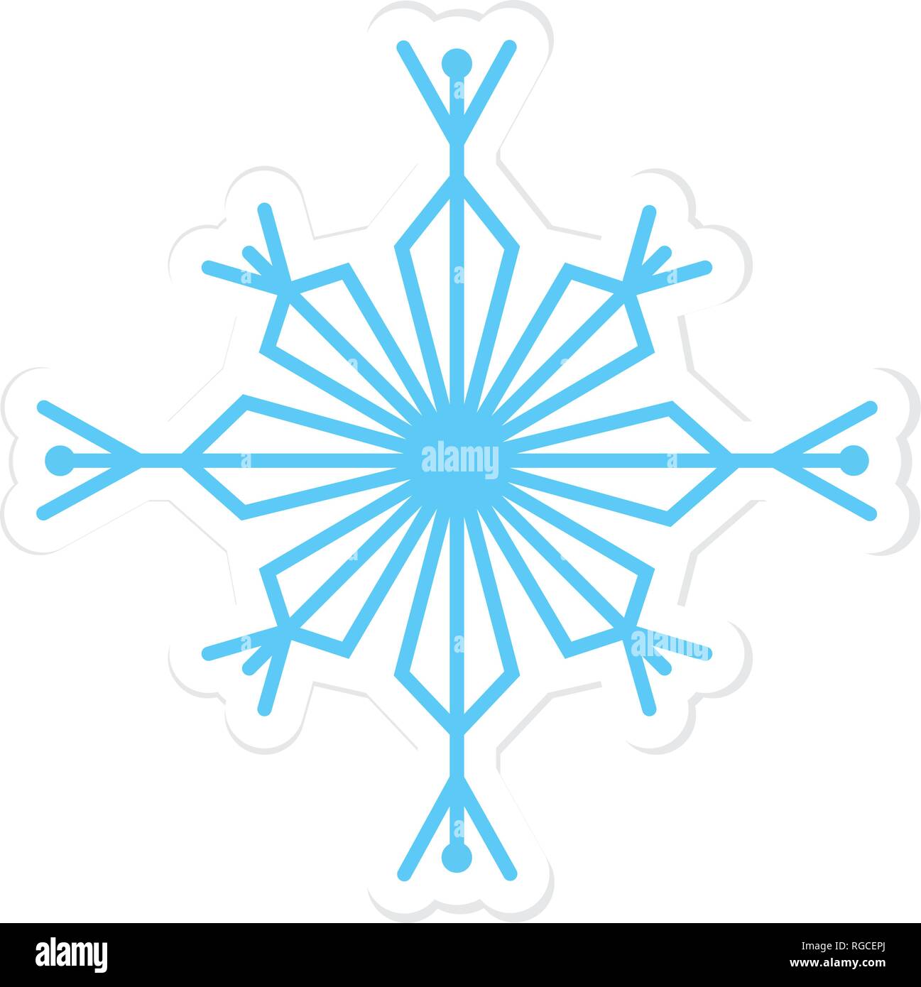Cute snowflake sticker Stock Vector Image & Art - Alamy