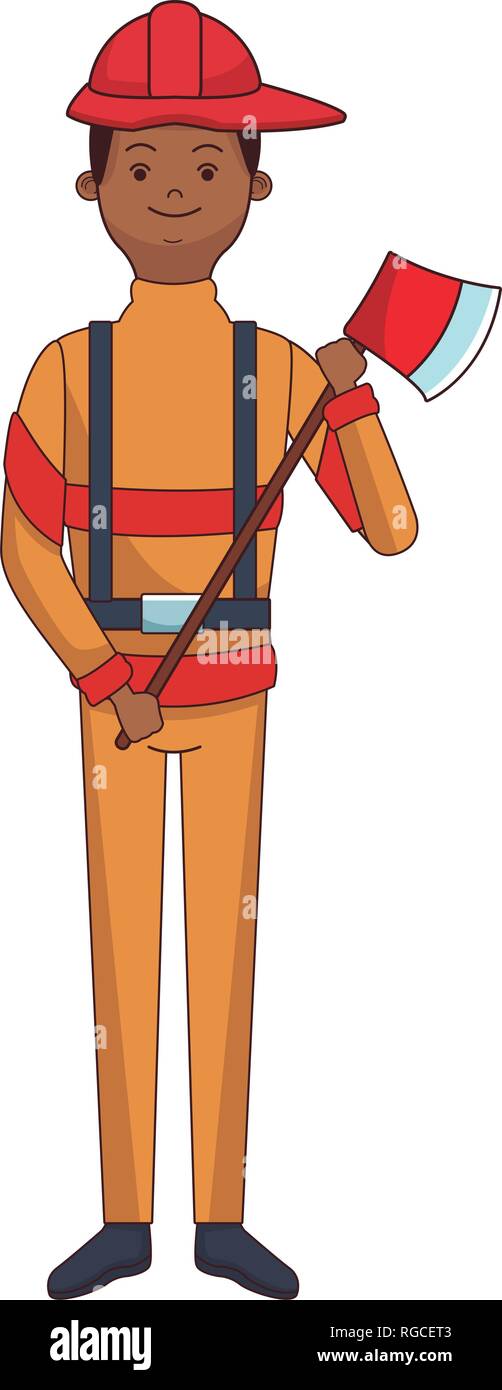 Firefighter firefighting equipment cartoon Stock Vector Images - Alamy