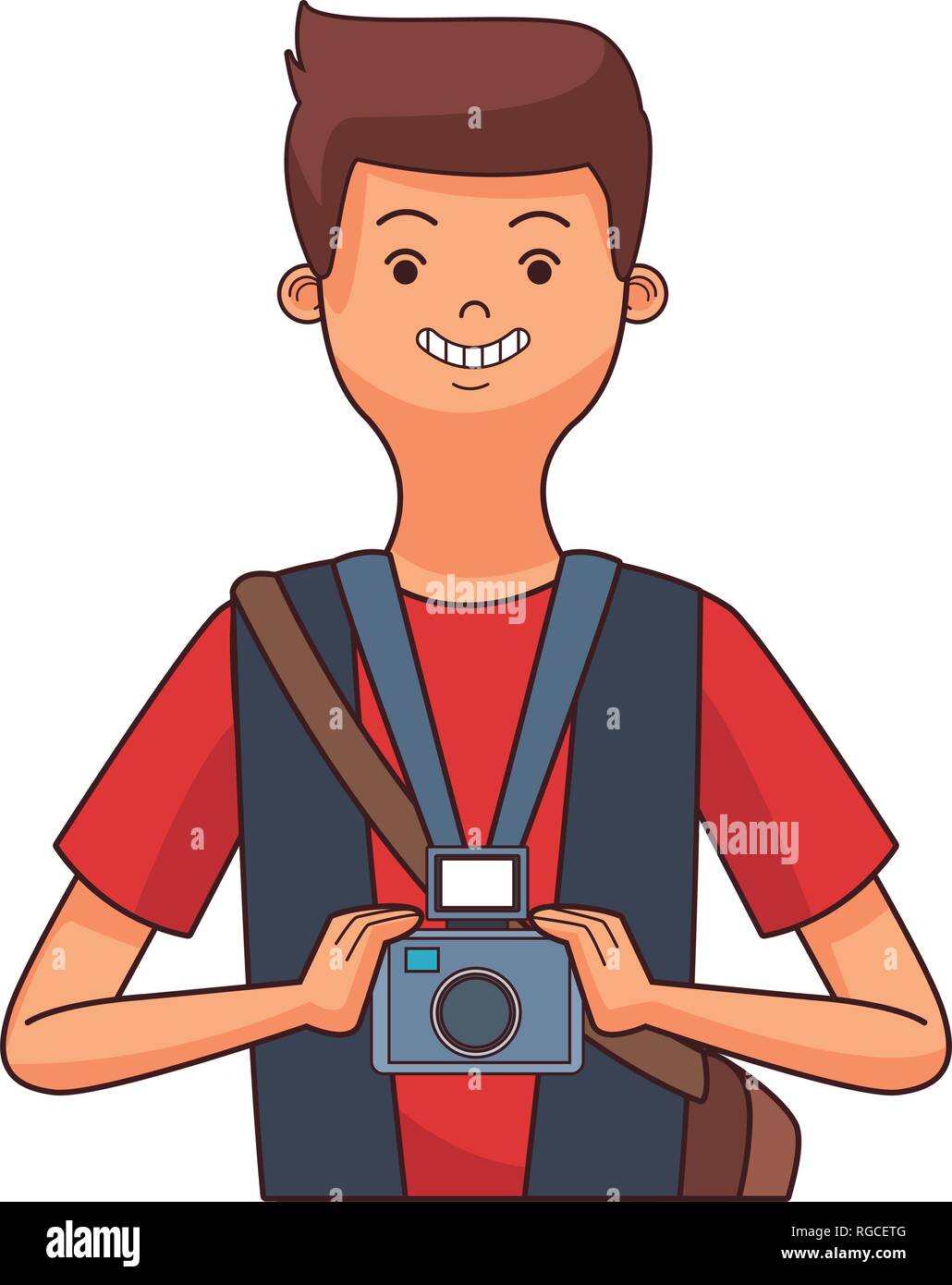 news journalist upperbody cartoon Stock Vector Image & Art - Alamy