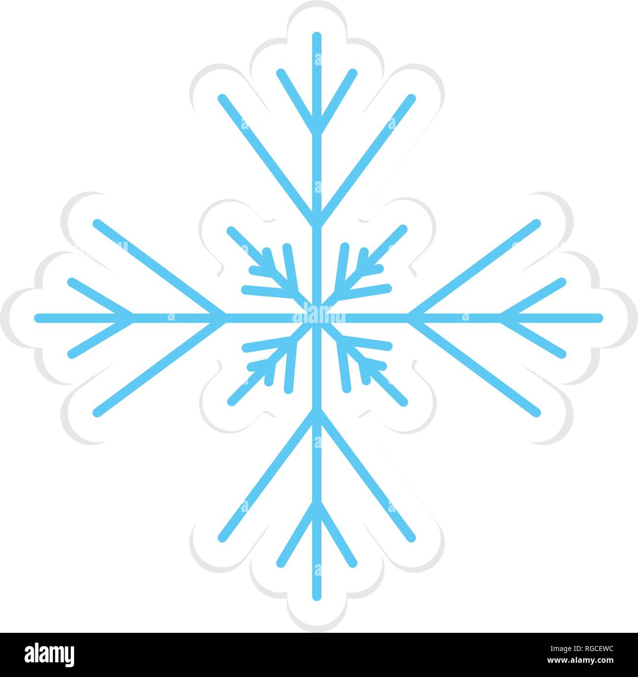 Cute snowflake sticker Stock Vector Image & Art - Alamy
