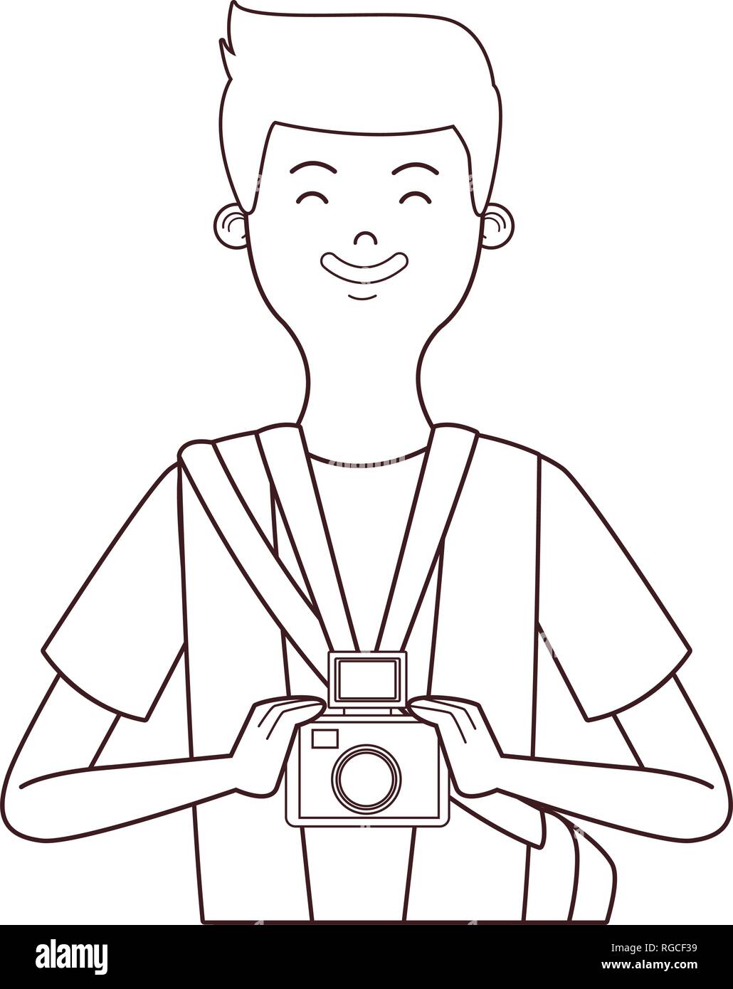 news journalist upperbody cartoon Stock Vector Image & Art - Alamy